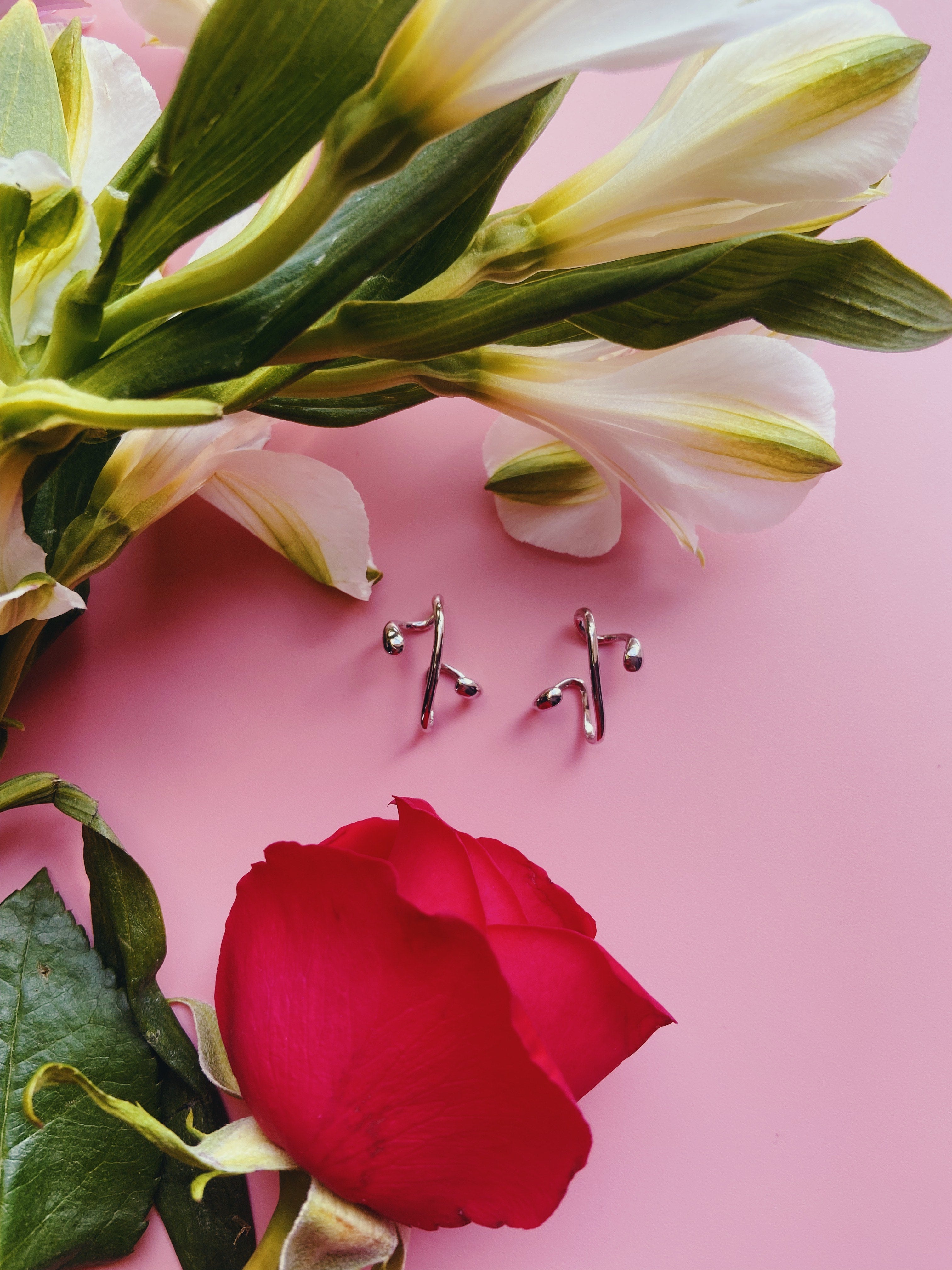 Heka II Silver Ear Cuffs | Milgo Awad